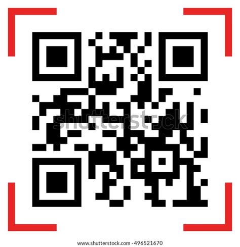 Vector Illustration Qr Code Sample Scanned Stock Vector Royalty Free Shutterstock