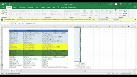 microsoft excel tutorial in urdu part 3 excel complete course excel full course in urdu