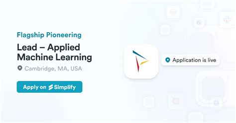 Lead Applied Machine Learning Flagship Pioneering Simplify Jobs