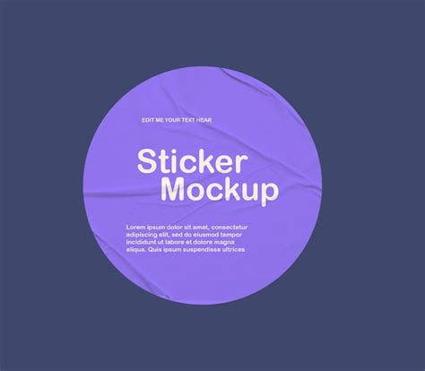 Premium Psd Psd Round Sticker For Mockup