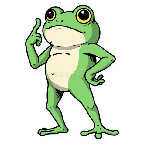 Frog Is Thinking Cartoon Design Art Stock Vector Illustration Of Cartoon Diagram 352018091