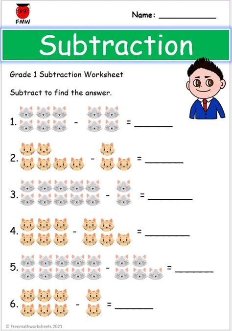 Subtraction Worksheets For Grade 1
