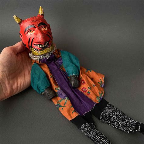 Devil Hand Puppet ~ Early 1900s Punch And Judy Show Once Upon A Puppet