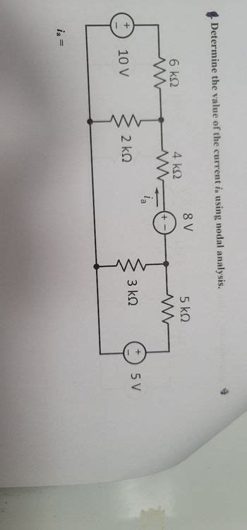 Answered Determine The Value Of The Current Is Using Nodal Analysis