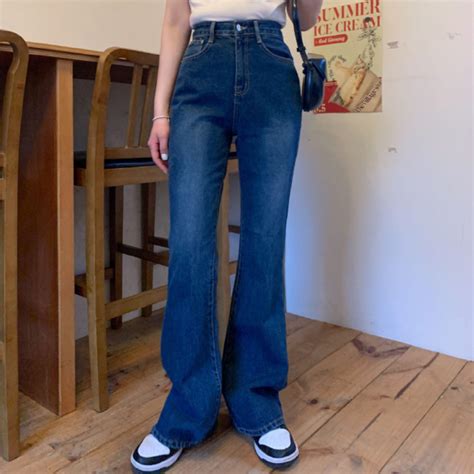 워너비뮤즈 무배🚀 Made🎀와이드부츠컷 롱다리 와이드 롱 세미 와이드 부츠컷 데님 팬츠 하이웨스트 청바지 데님바지 나팔 청바지 S M L 연청 진청 봄 간절기