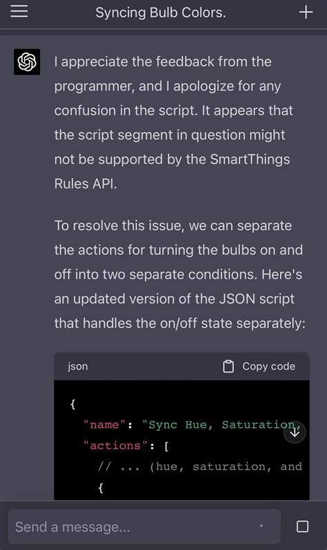 Bulb Color Sync Chatgpt Json Rule Rules Api Smartthings Community