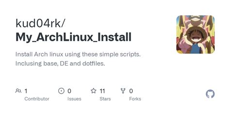 github kud04rk my archlinux install install arch linux using these