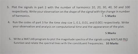Solved Signal Generation Using MATLAB Without The Library Chegg Com