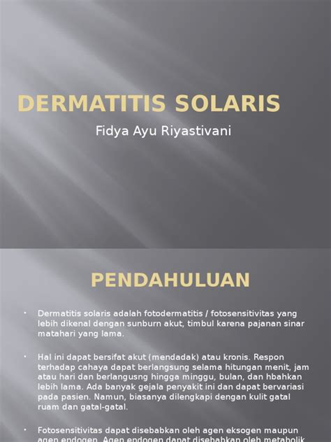 Dermatitis Solaris Pdf