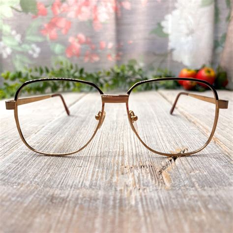 Light Gold Brown Marble Eyeglass Frames Only Oversized Square