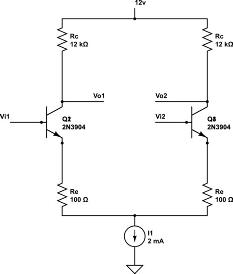 Transistors What Is The Vid Of This Differential Amplifier Electrical Engineering Stack