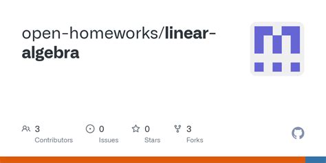 Github Open Homeworks Linear Algebra