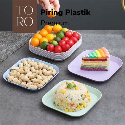 Jual Toro Piring Snack Piring Plastik Mini Shopee Indonesia