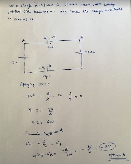 Two Capacitors C And C Are Connected In A Circuit As Shown In Figure The Potential Difference