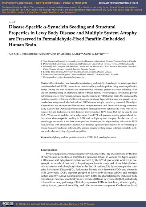Pdf Disease Specific α Synuclein Seeding And Structural Properties In