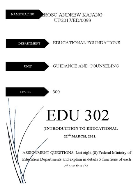 Edu 302 Assignment Pdf