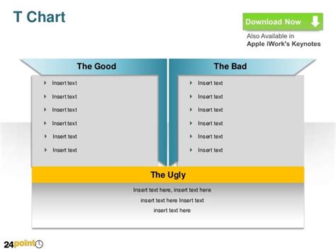T Chart Diagram Powerpoint