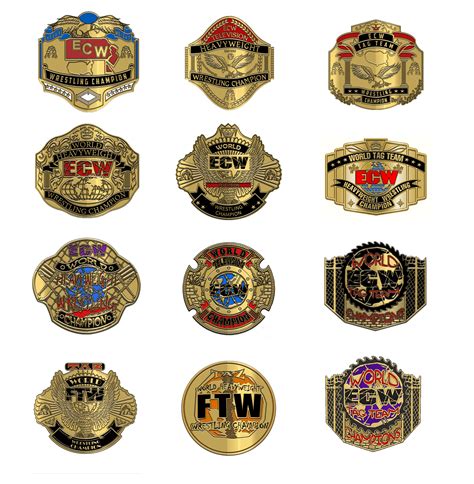 Every Original Ecw Title Design Am I Missing Any R Squaredcircle