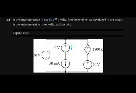 Solved 28 ﻿if The Interconnection In Fig P28 ﻿is Valid