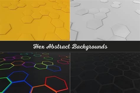 Hex Abstract Backgrounds Set Graphic By KJPargeter Images Creative Fabrica