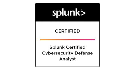 Splunk Certified Cybersecurity Defense Analyst Credly