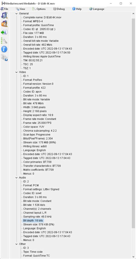 Bit Depth Not Displayed For Video Files · Issue 640 · Mediaareamediainfo · Github