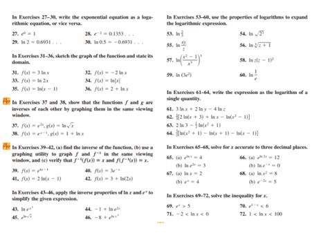 Solved In Exercises Write The Exponential Equation As Chegg