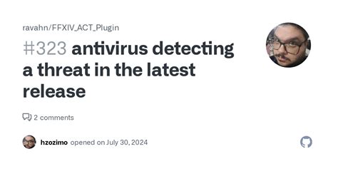 antivirus detecting a threat in the latest release · issue 323