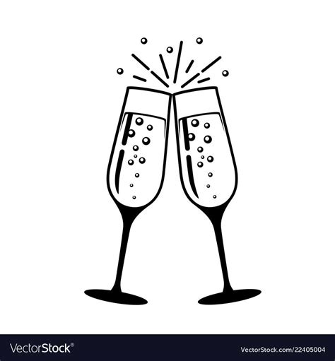 Champagne Glass Icon Celebration Vector Image On Vectorstock Vector