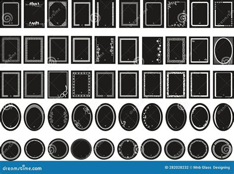 Led Mirrors Glass Border Design Vector Cdr 282018128