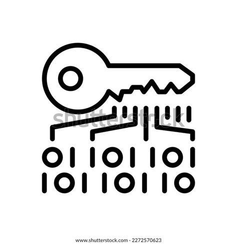 Digital Encryption Key Icon Vector Logotype Stock Vector Royalty Free