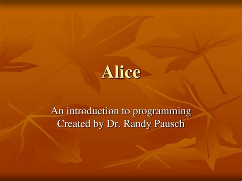 Ppt Alice Powerpoint Presentation Free Download Id5446946