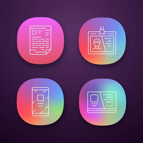 Business Office Supplies App Icons Set Ui Ux User Interface Web Or Mobile Applications