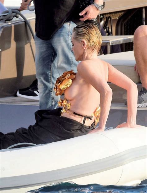 Sharon Stone Nude On The Beach At 63 Shocked Fans 12 Photos The