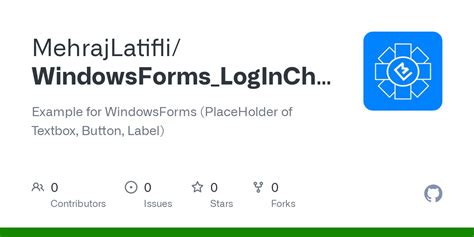 GitHub MehrajLatifli WindowsForms LogInCheck Example For WindowsForms PlaceHolder Of Textbox