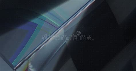 Animation Of Circles Moving And Cube On Black Background Stock Video