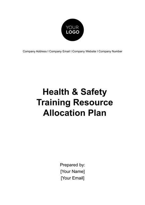 Free Health And Safety Training Resource Allocation Plan Template To Edit Online