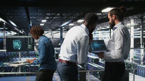 Server Farm Coworkers Doing Infrastructure Ai Machine Learning