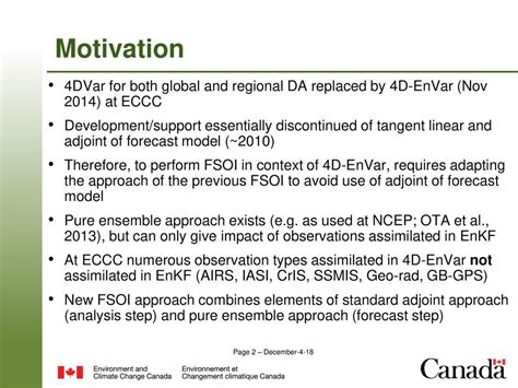 fsoi adapted for used with 4d envar ppt download
