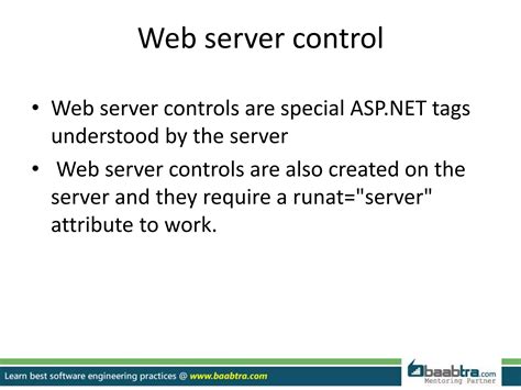 Controls In Web Development Internet