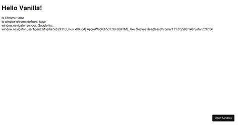 check if is chrome codesandbox