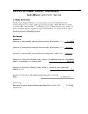 CNIT Intro Computer Architecture Conversion Practice Course Hero