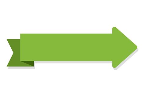 Green Arrow Label Silk Ribbon Pointer Template