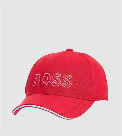 Buy Boss Logo Embroidered Baseball Cap In Medium Red 6thstreet Uae