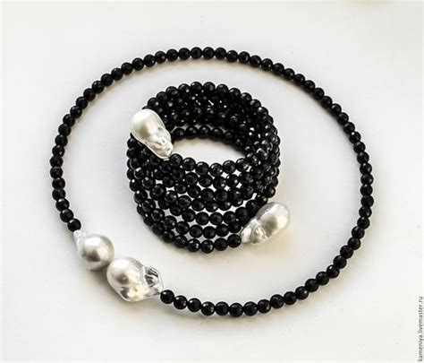 Колье из барочного жемчуга и агата И Днем и Ночью купить в интернет магазине Ярмарка