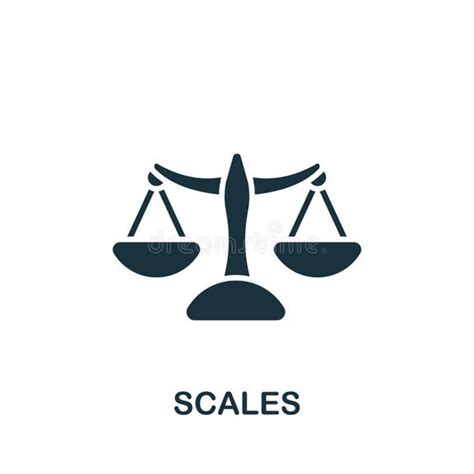 Scales Icon Monochrome Simple Measuring Icon For Templates Web Design And Infographics Stock