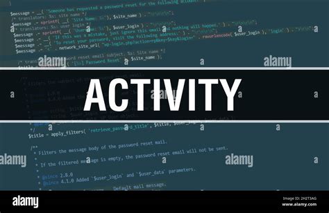 Activity Concept With Random Parts Of Program Codeactivity Text