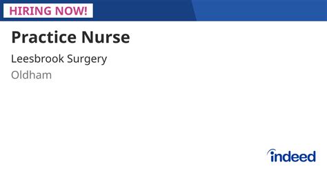 Practice Nurse Oldham Ol4 3dg