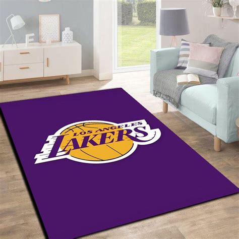 Los Angeles Lakers Rug Basketball Rug Sports Rug Nba Fan Lakers