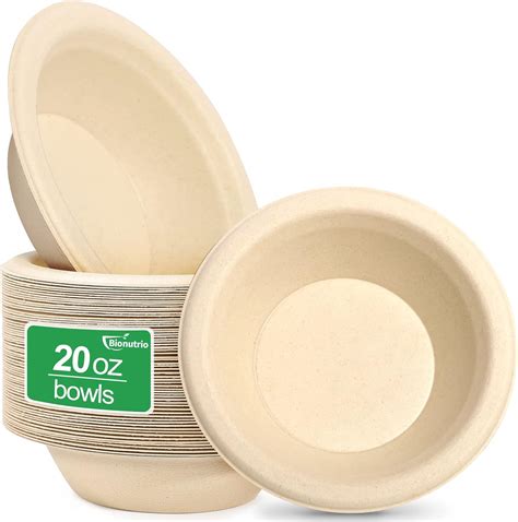 Paper Bowls 20 Oz Heavy Duty 150 Pack Disposable Bowls For